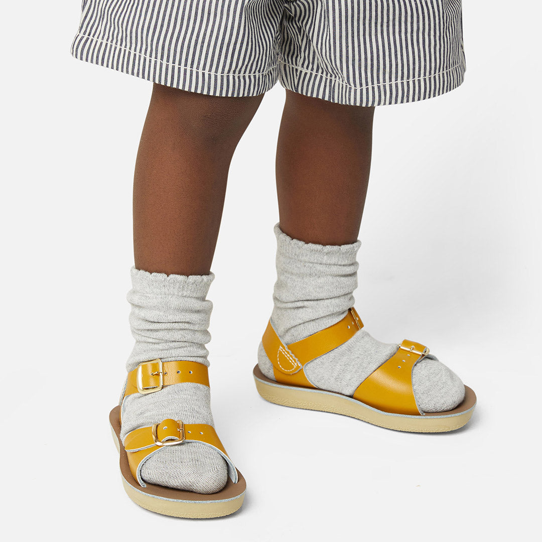 Children's Colourful Flat Lather Summer Sandals - Salt Water EU