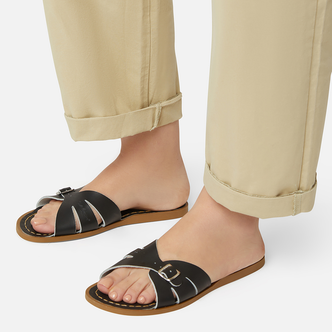 Womens Classic Slide - Leather Slider Sandals - Salt Water EU